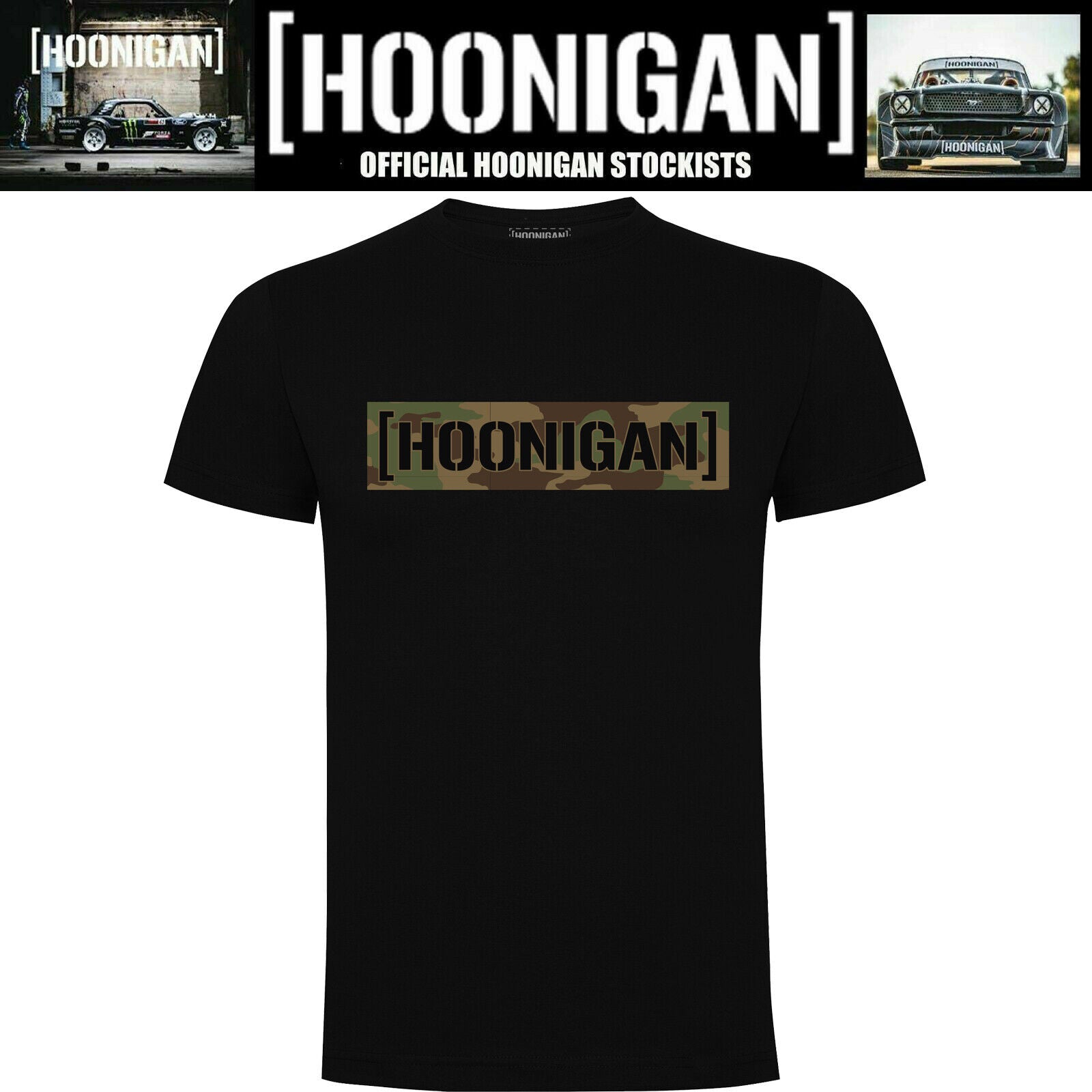 Mens Official Hoonigan T Shirt Ken Block American Drift Race Car Censo ...