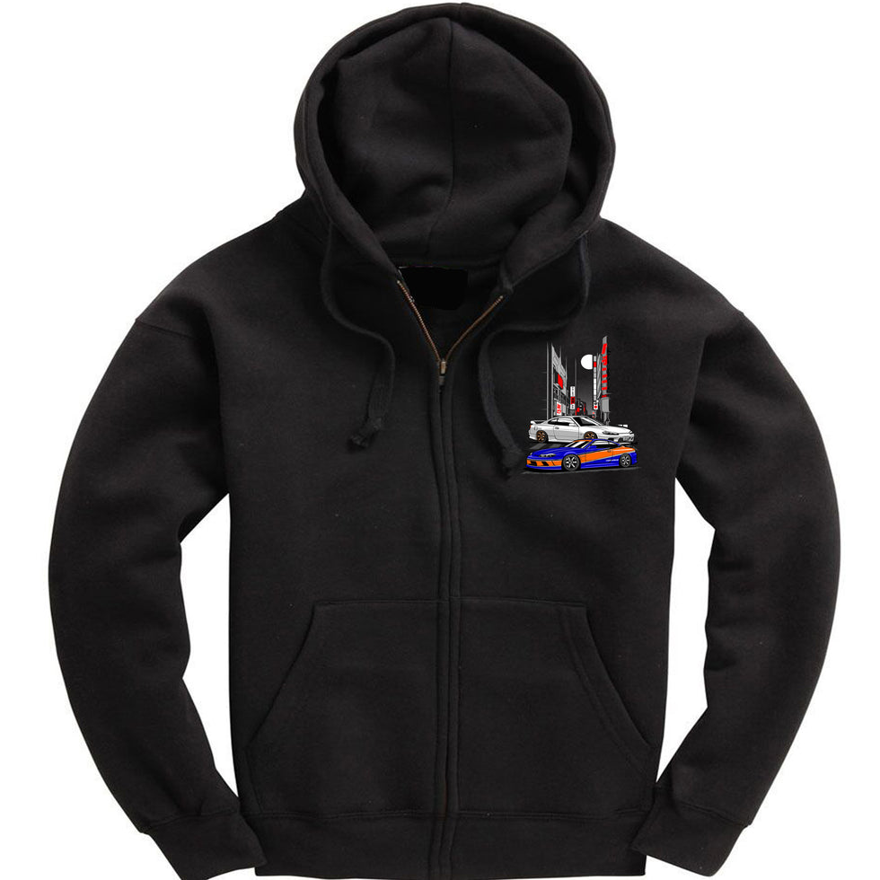 JDM Zip Hoodie Japanese Modified Automotive Street Drift Drag Race Car ...