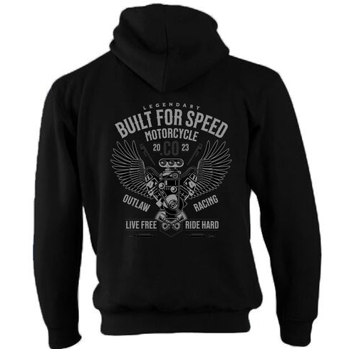 Biker Hoody Hoodie Vintage Motorcycle Classic Bike Custom Chopper Buil ...