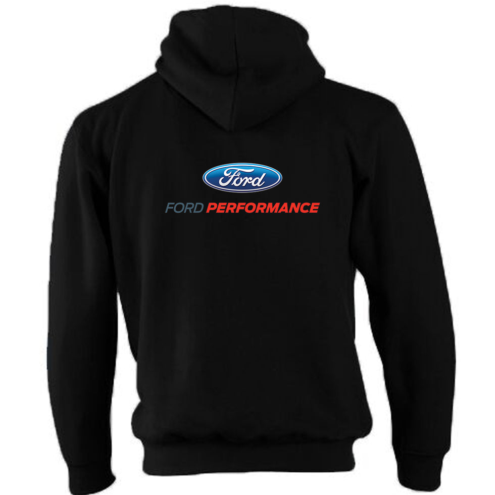 Ford Zip Hoody Official Blue Oval Logo Design Performance Racing Modif ...