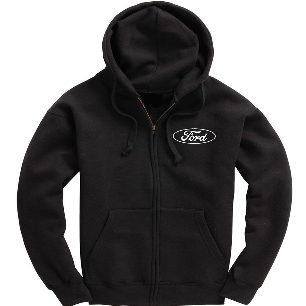 Ford Zip Hoody Official White Oval Logo Design Performance Racing Modi ...